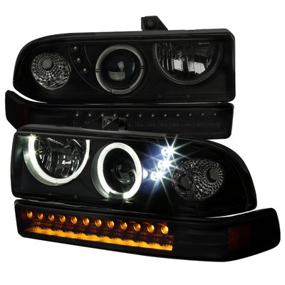 1998-02 Chevrolet S10 Projector Headlight & Led Bumper Light Combo